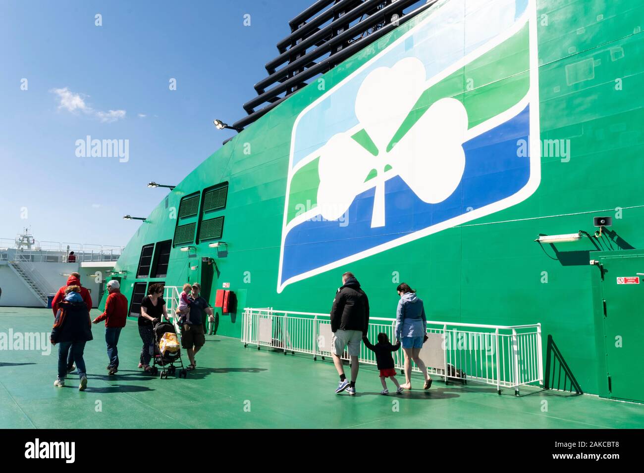 Ireland, on board to Irish Ferries boat, Channel crossing Stock Photo ...