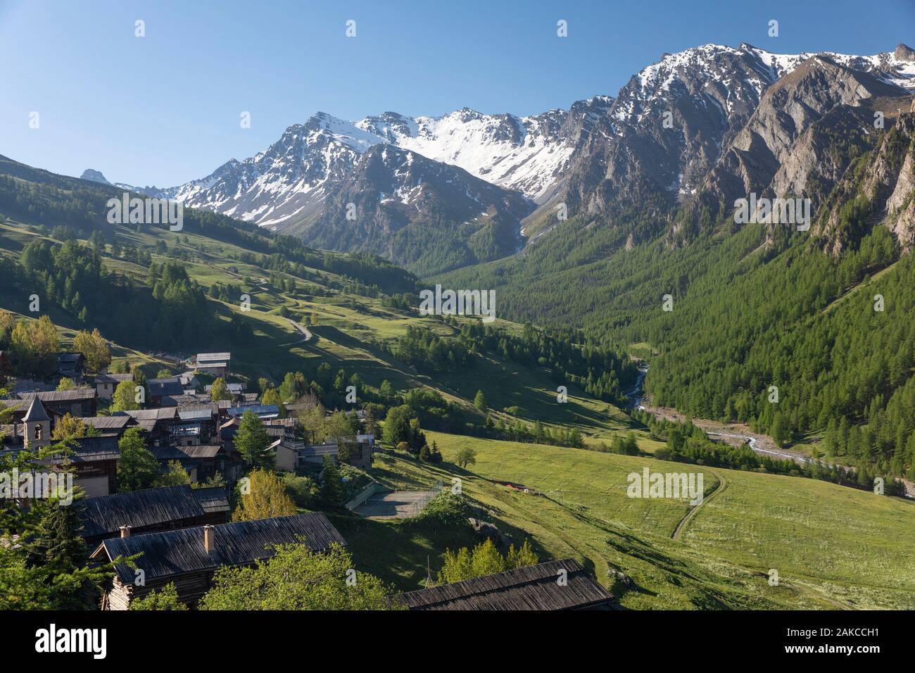 France, Hautes Alpes, Saint Veran, Queyras regional nature park Stock ...