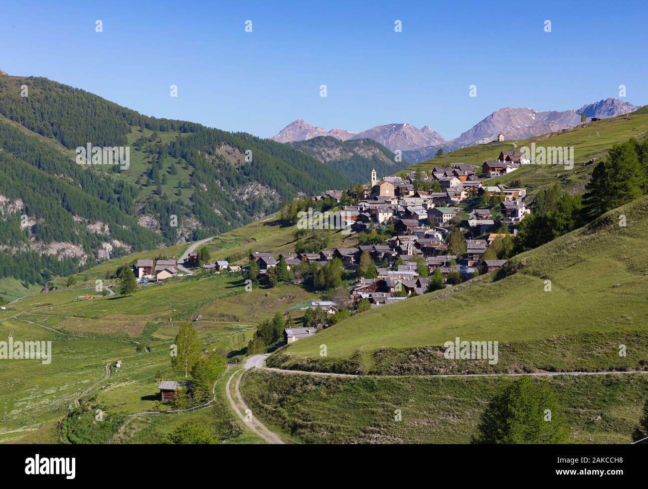 France, Hautes Alpes, Saint Veran, Queyras regional nature park Stock ...