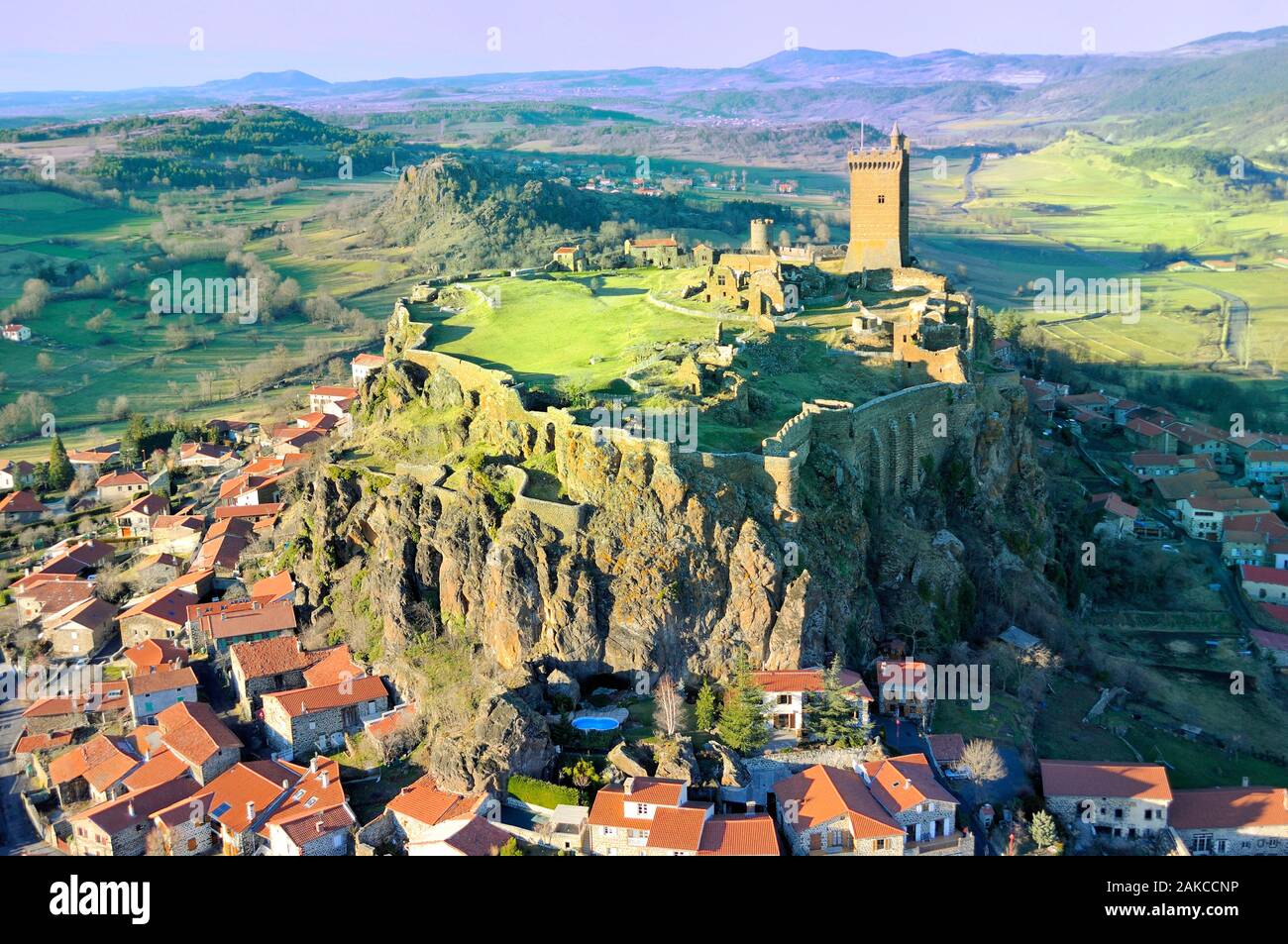 France, Haute Loire, Polignac, Polignac castle, twelfth-century ...