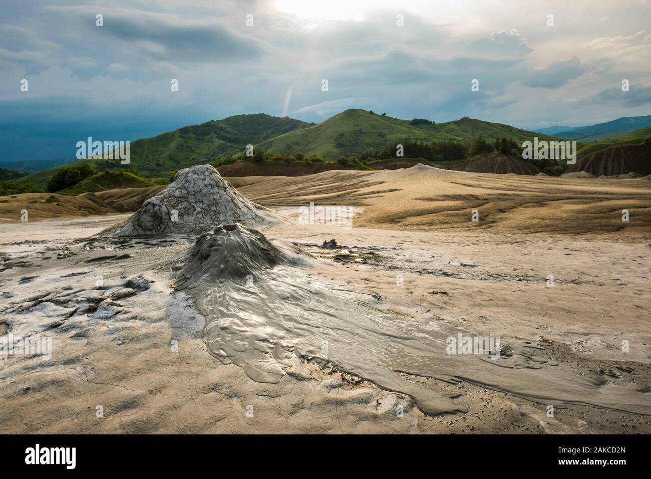 Romania, Buzau, mud volcano Stock Photo - Alamy