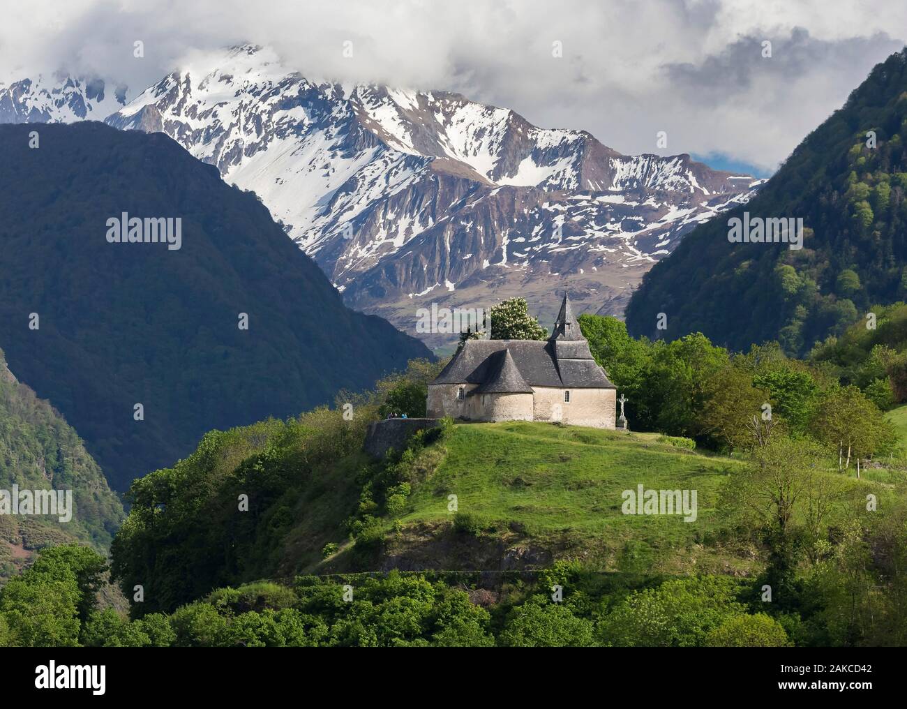 France, Hautes Pyrenees, Saint Savin, Pietat chapel Stock Photo - Alamy