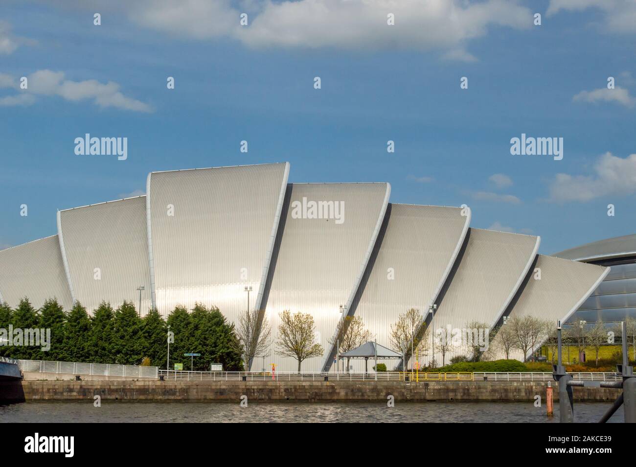 The SEC Armadillo, Glasgow: Side View Stock Photo - Alamy