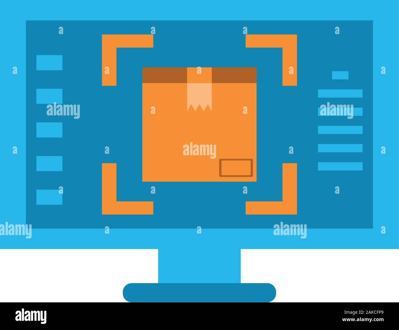 Box and computer design, Delivery logistics transportation shipping ...