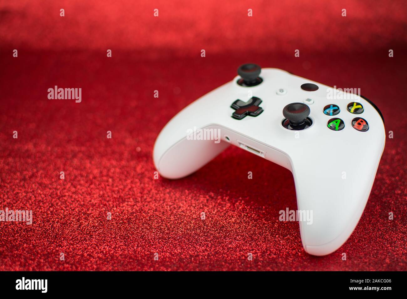 white game console controller Stock Photo - Alamy