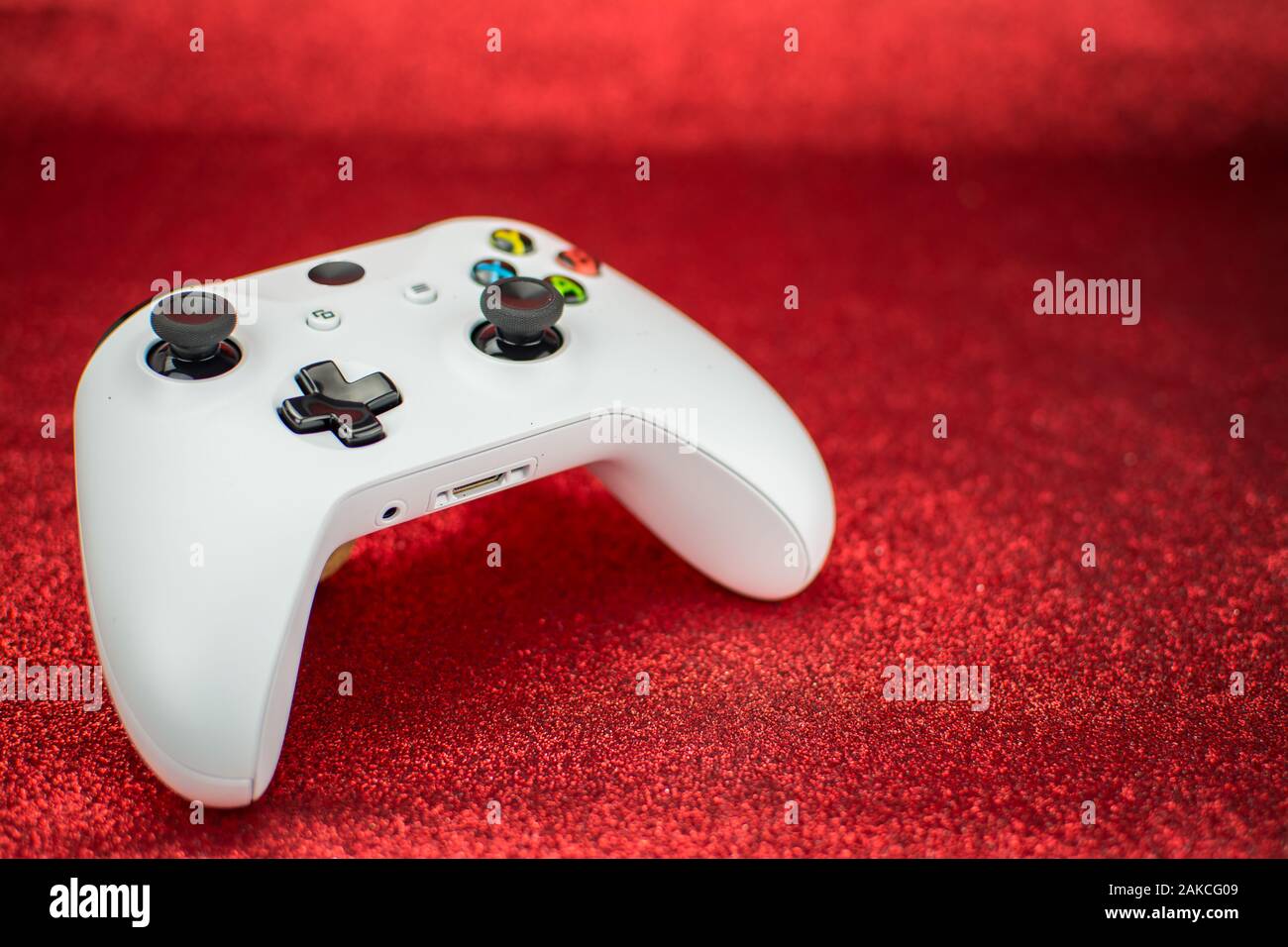 white game console controller Stock Photo - Alamy
