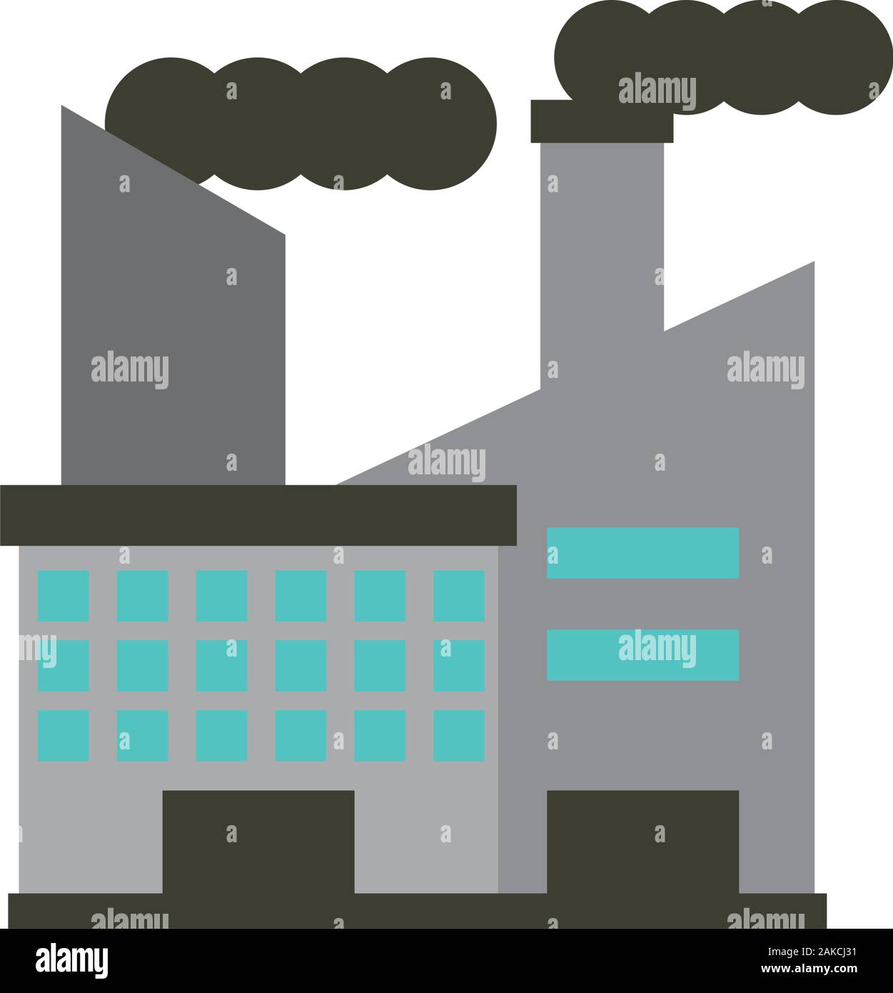 Industrial factory and smoke design, Pollution environment dirty danger ...