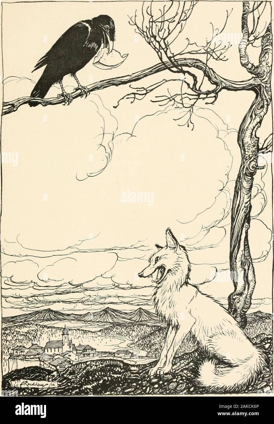 Aesop's fables the fox and the crow hi-res stock photography and images ...