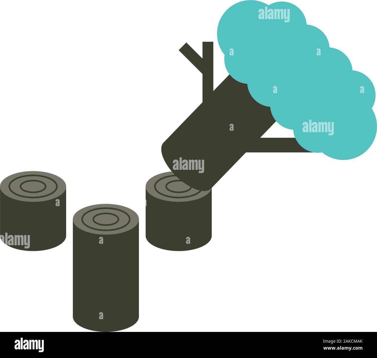 Tree and trunks design, Pollution factory environment dirty danger ...