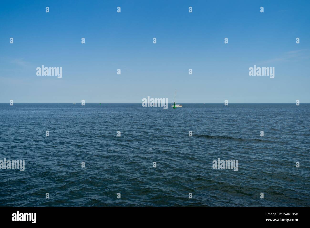 Beautiful seascape. Different colors of sea and sky. Nautical ...