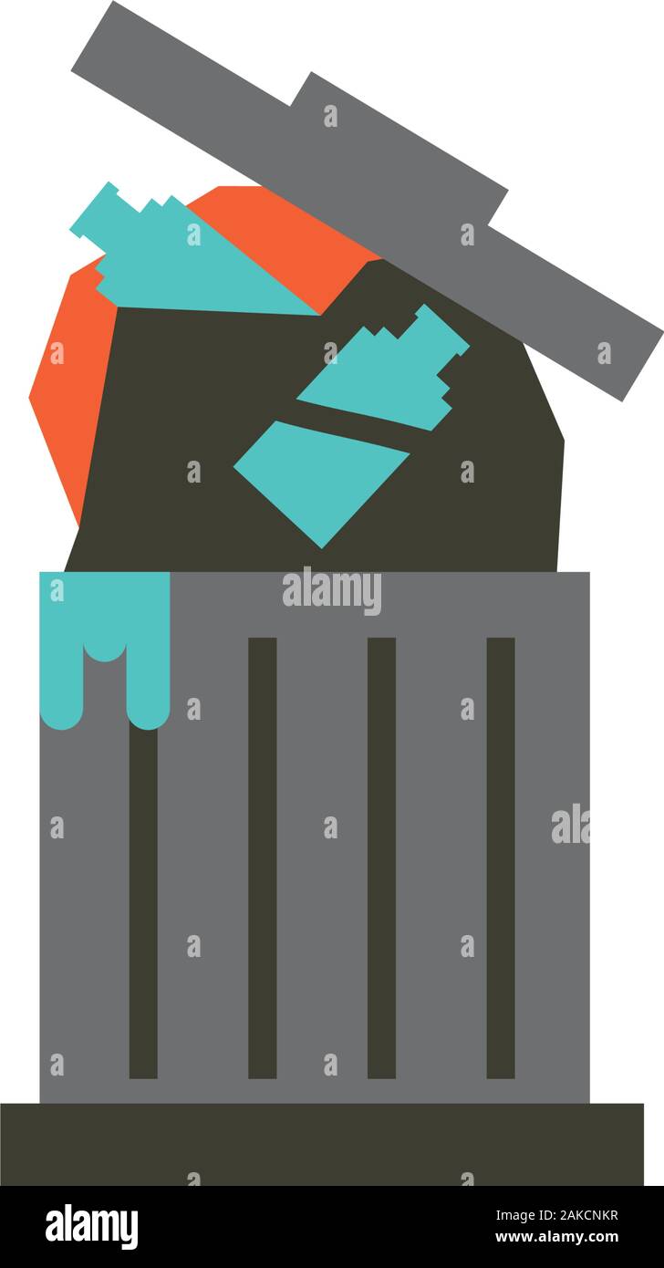 Plastic bottles and trash design, Pollution factory environment dirty ...