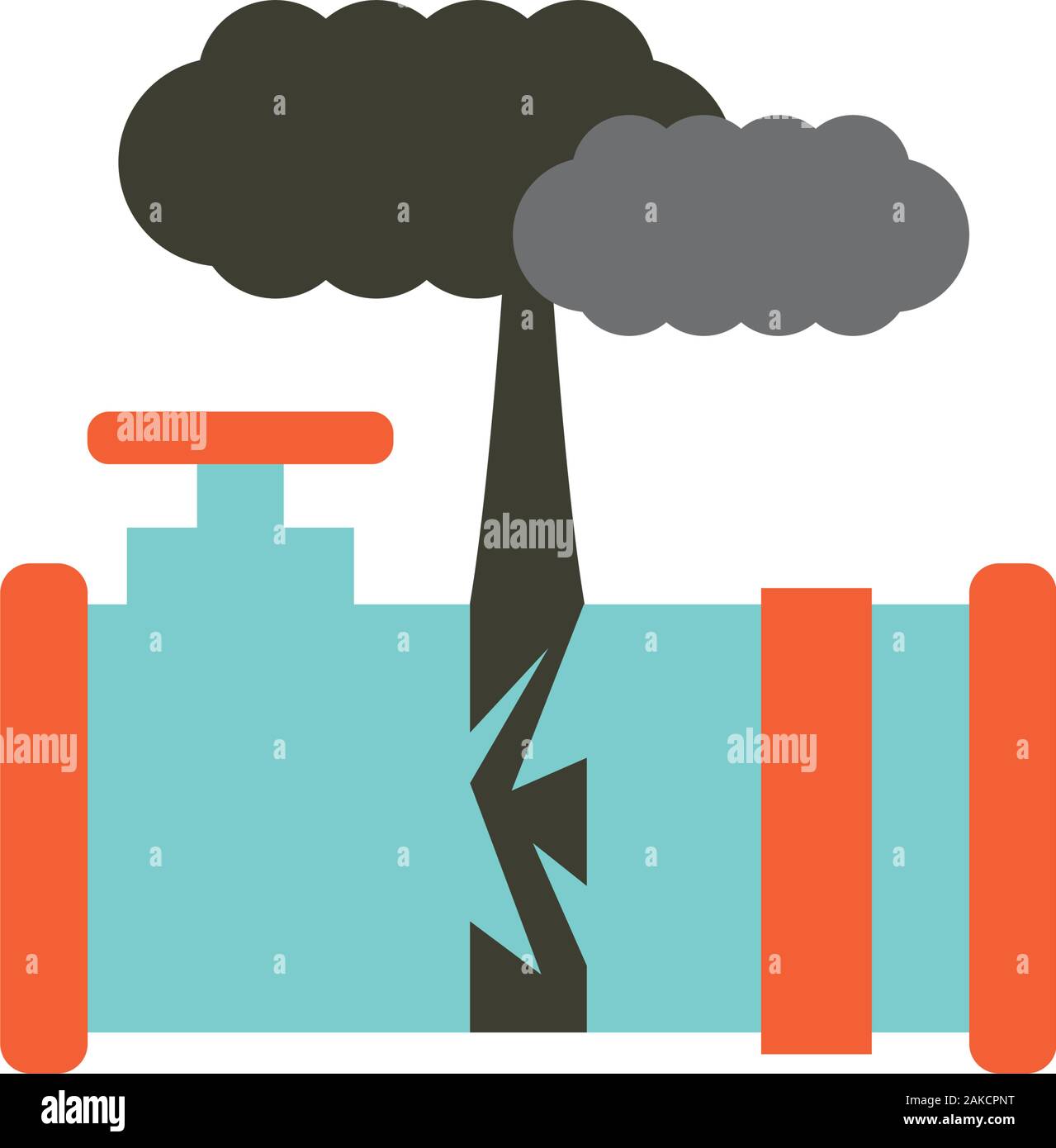 Grey clouds and tube design, Pollution factory environment dirty danger ...