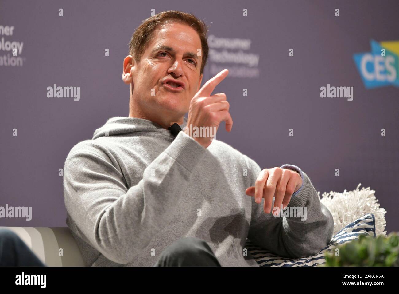 Las Vegas, NV, USA. 8th Jan, 2020. Mark Cuban speaking at Headliner ...