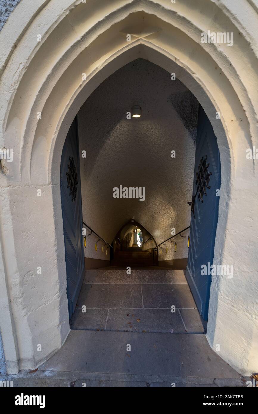 Meissen. Germany. Arched walkways in the courtyards of the castle ...