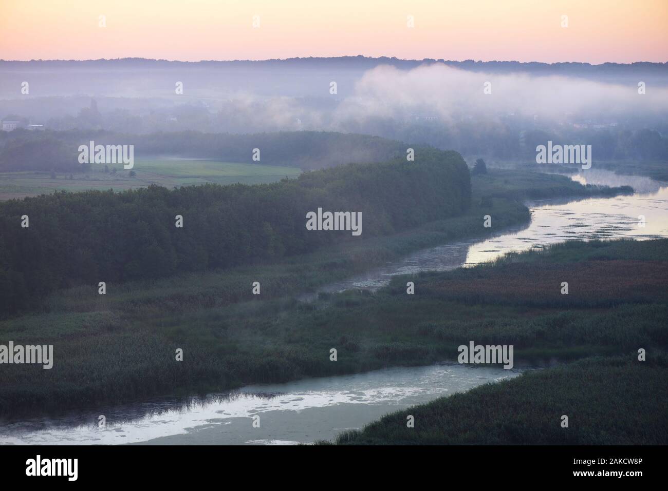 Beautiful morning river landscape dawn hi-res stock photography and ...