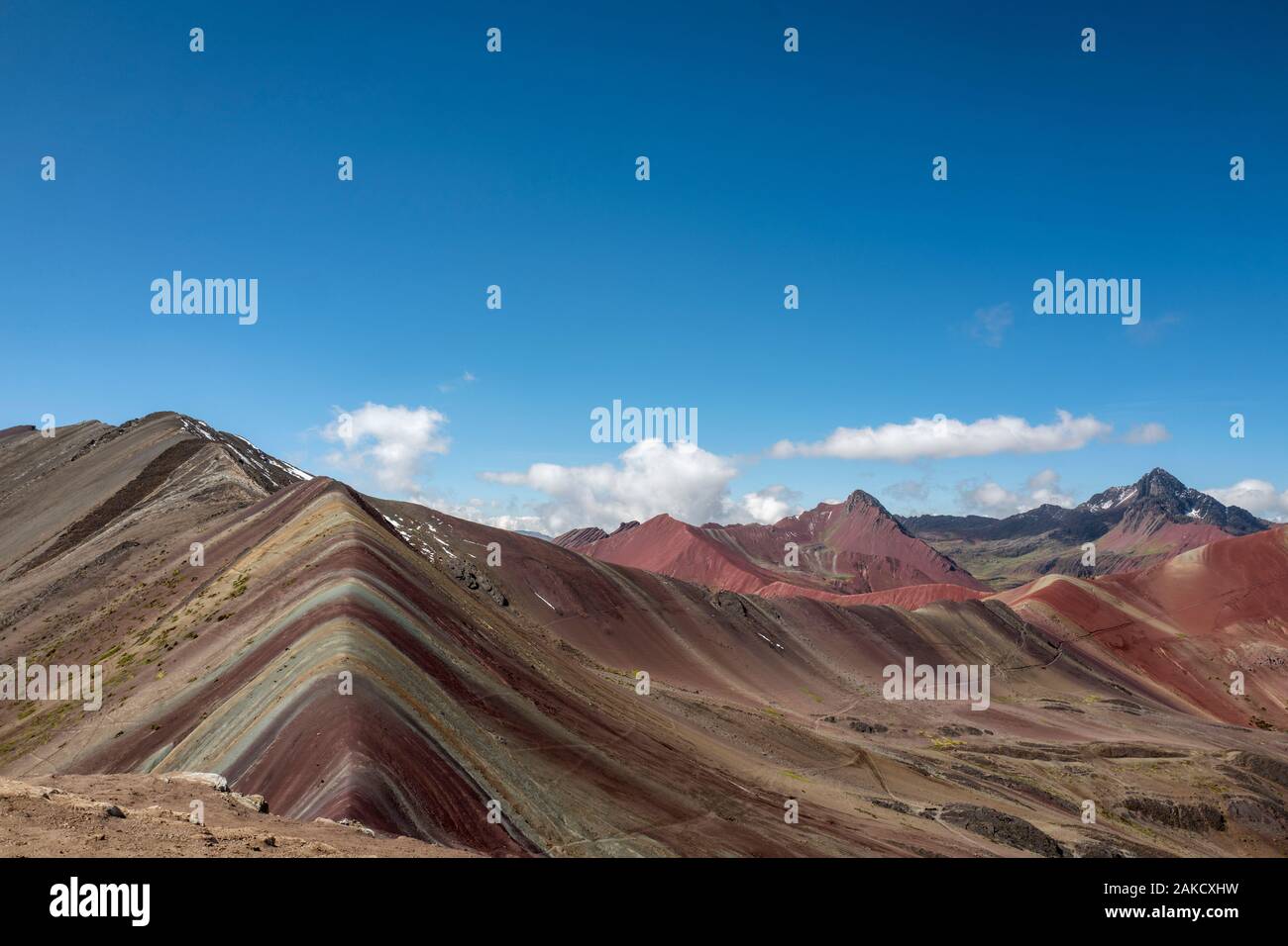 Rainbow mountain or Vinicunca (Winikunka) or Montaña de Siete Colores ...