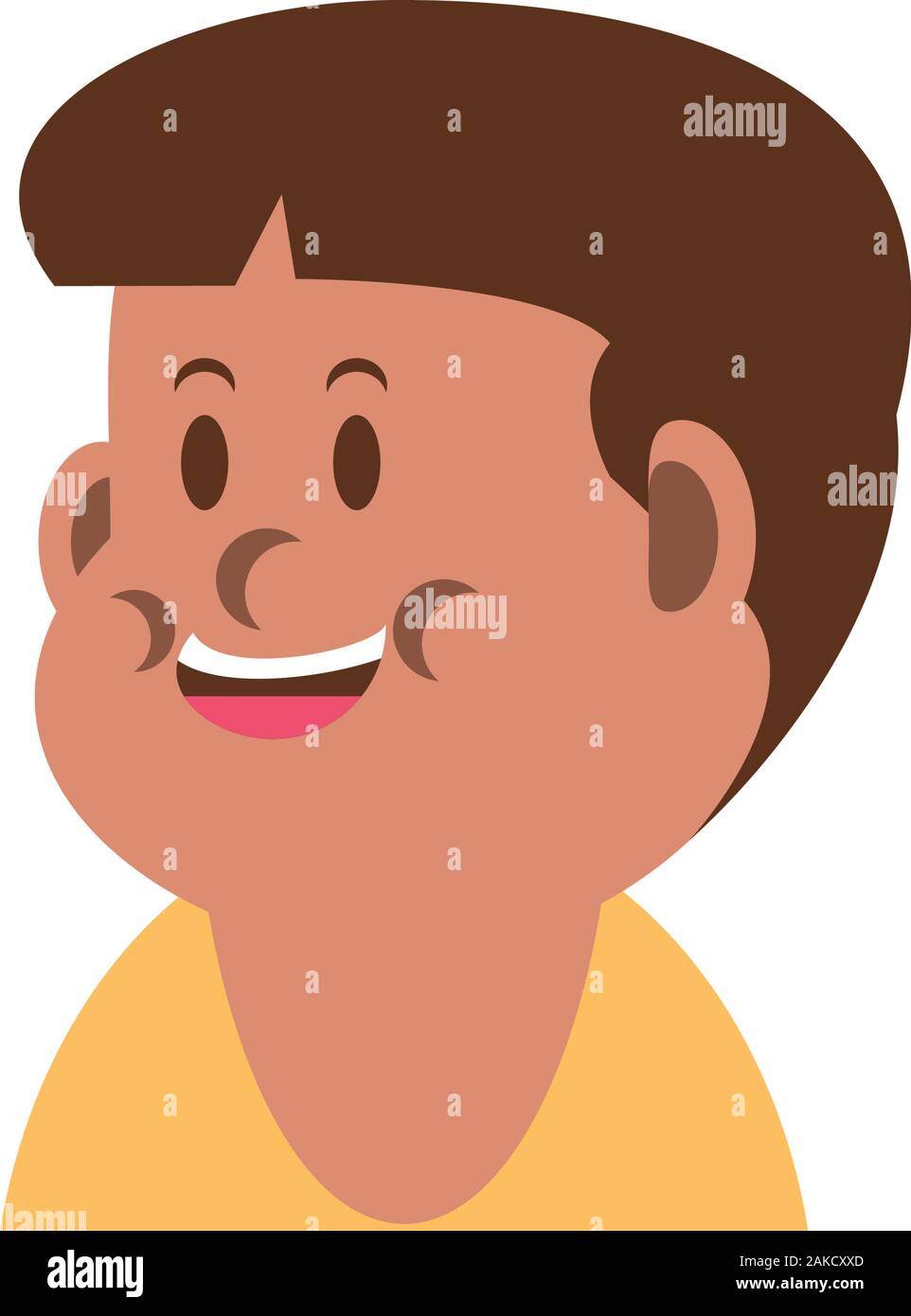 boy cartoon with brown hair design, Kid childhood little people ...