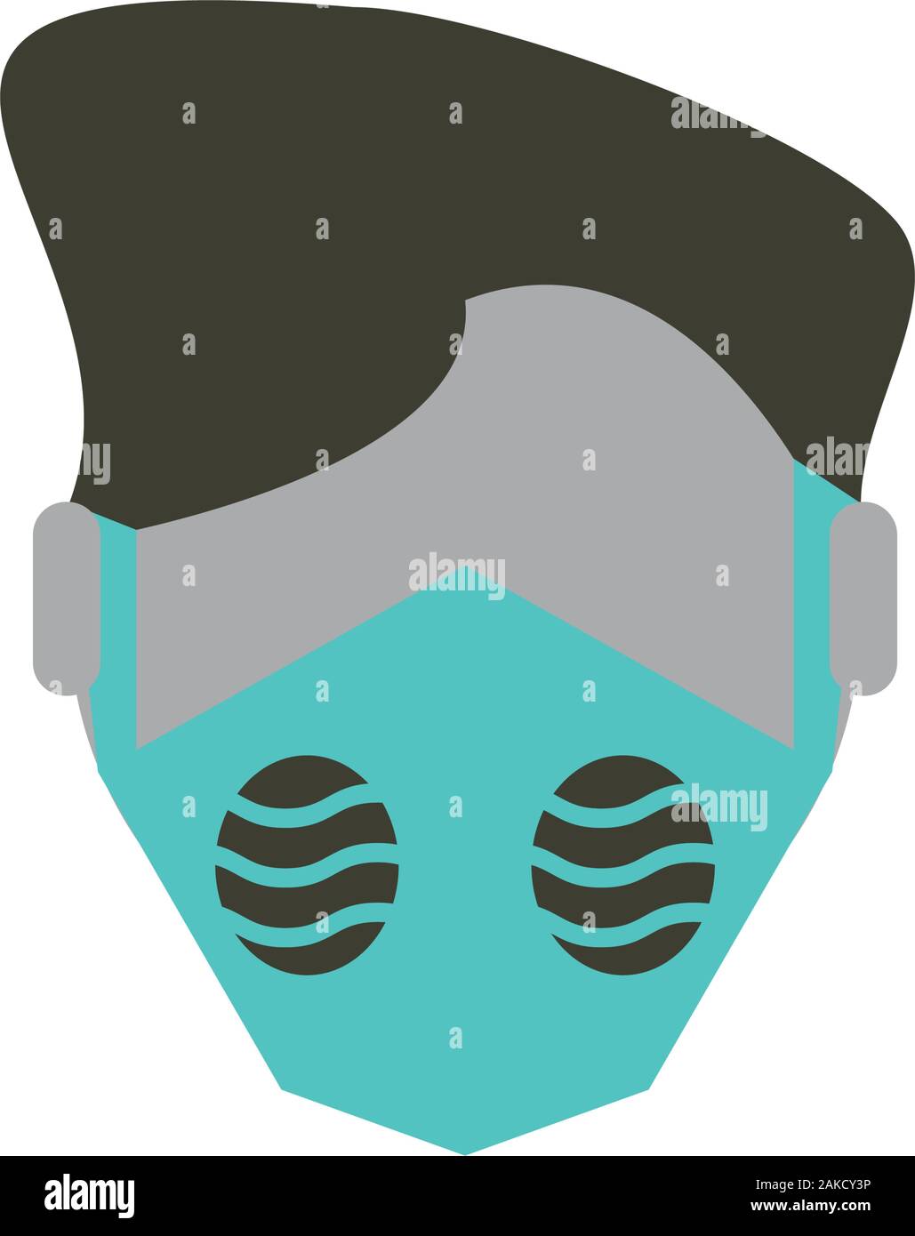 Man with mask design, Pollution factory environment dirty danger ...