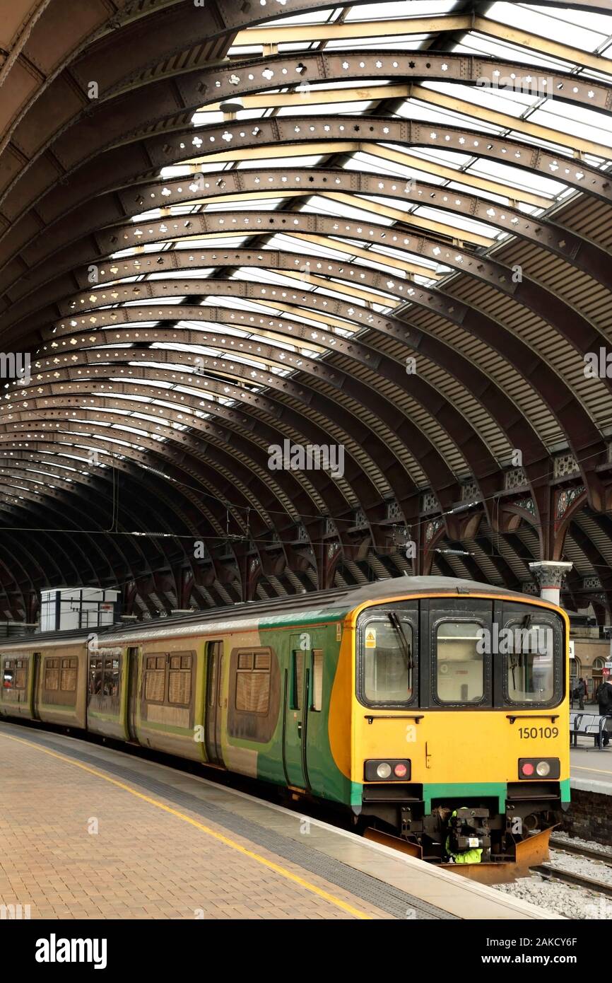 Class 150 "Sprinter" diesel multiple unit train in the debranded livery ...
