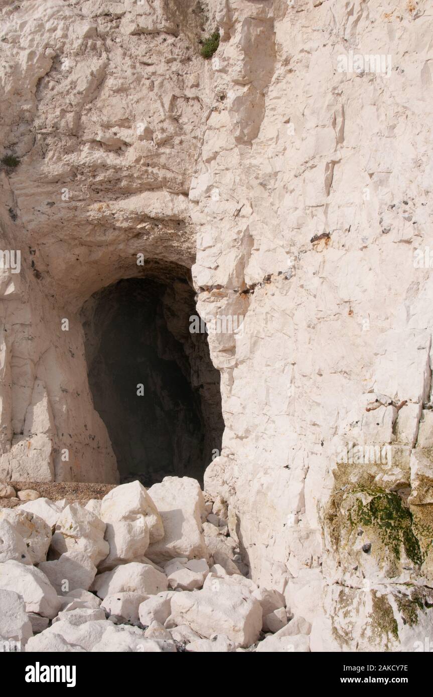 cave on Pegwell bay, Ramsgate Kent Stock Photo - Alamy