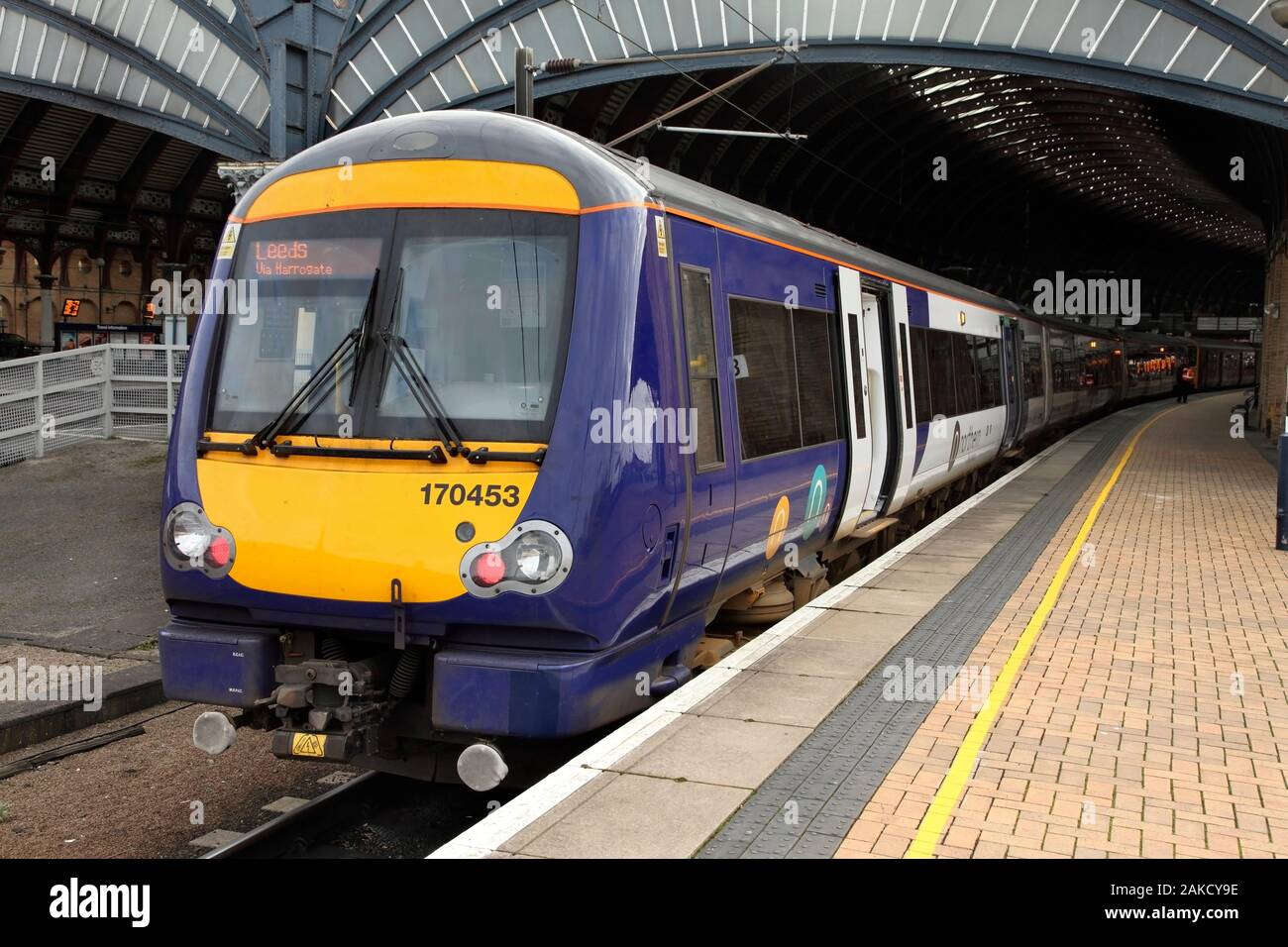 Northern Rail Class 170 "Turbostar" diesel multiple unit train. York ...