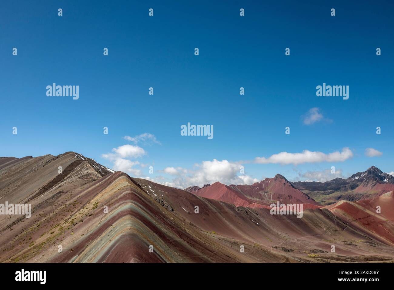 Rainbow mountain or Vinicunca (Winikunka) or Montaña de Siete Colores ...
