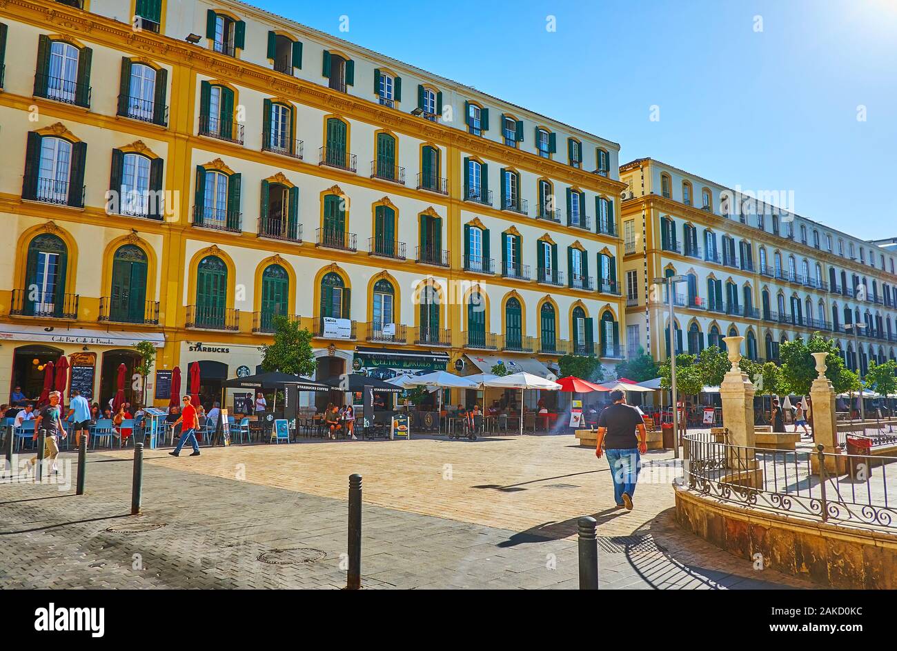 MALAGA, SPAIN - SEPTEMBER 26, 2019: Traditional Mediterranean ...