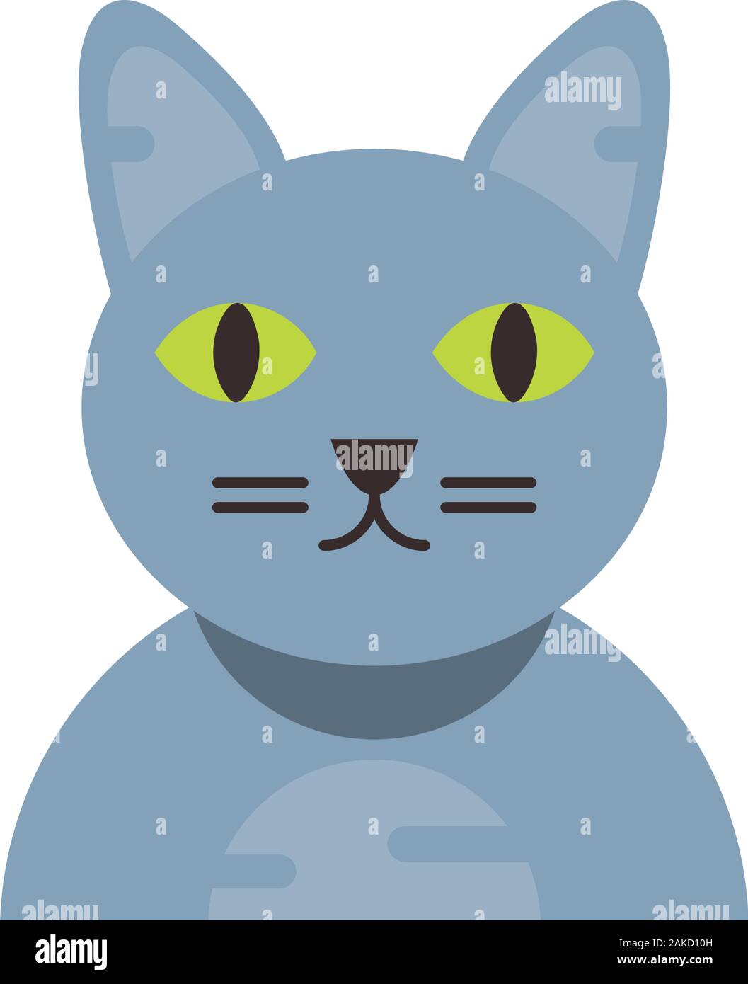 Cute grey cat cartoon design, Animal pet kitten domestic feline kitty ...