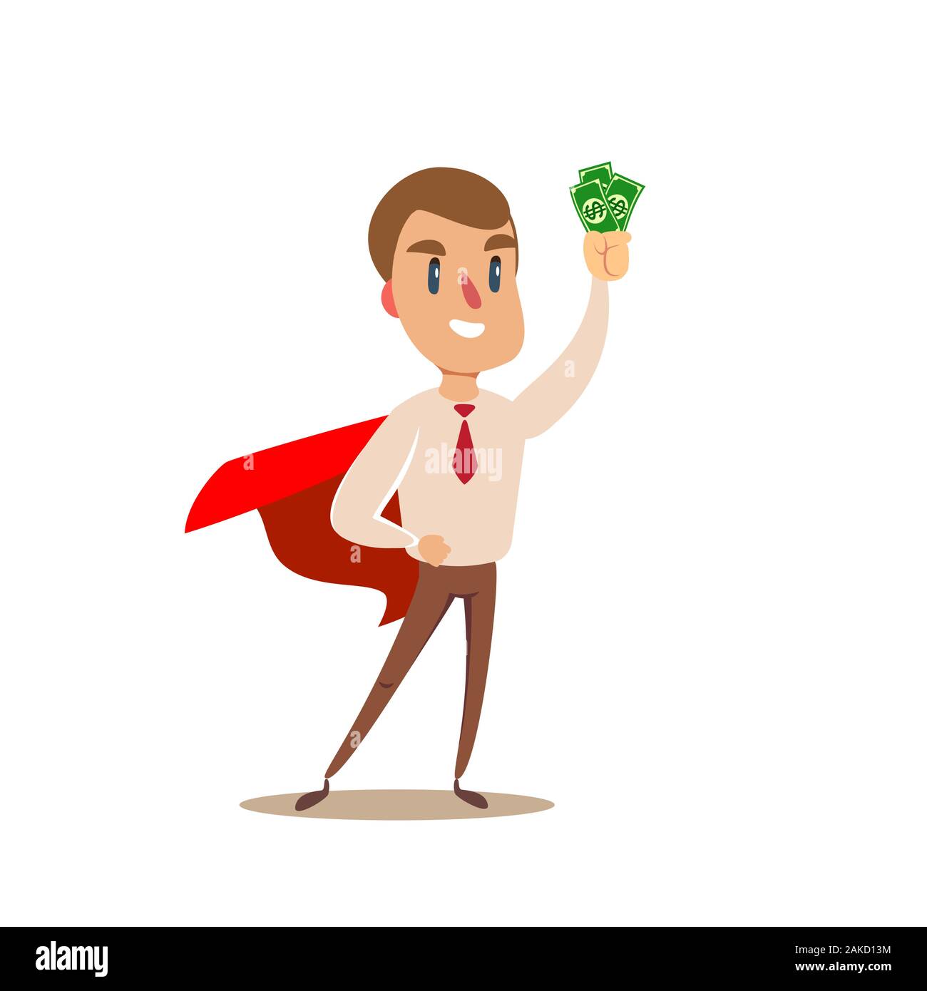Happy businessman paper work Cut Out Stock Images & Pictures - Alamy