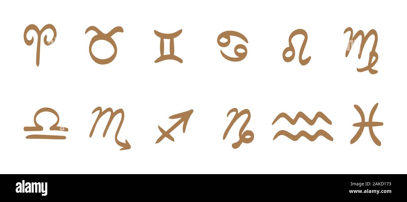 Zodiac signs. Zodiac vector symbols collection set Stock Vector Image ...