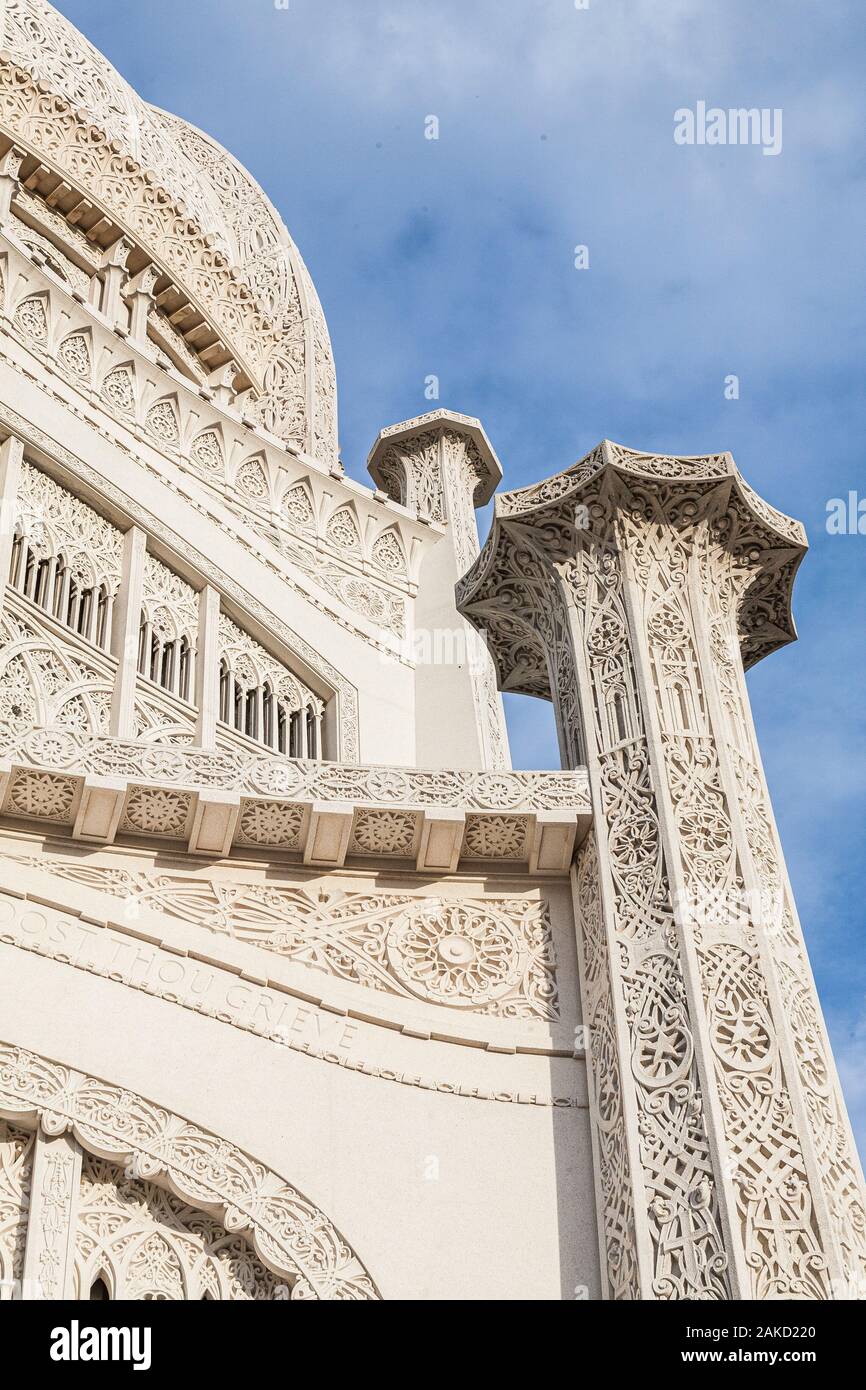 Church / Temple with beautiful architecture, arches and dome Stock ...