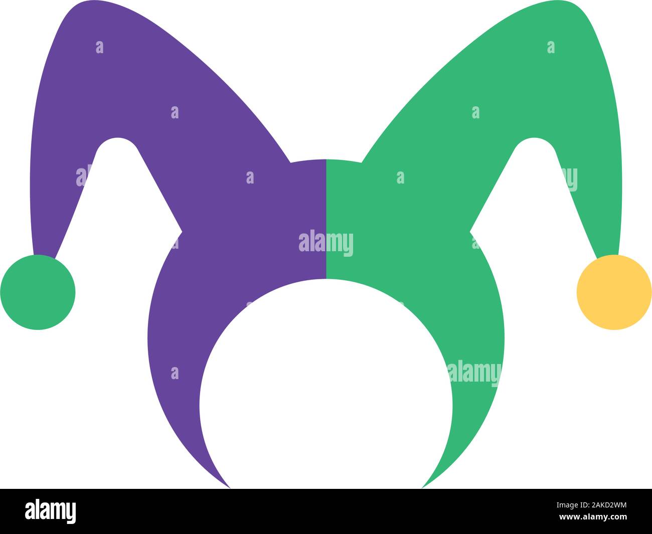 Mardi gras jester hat design, Party carnival decoration celebration ...