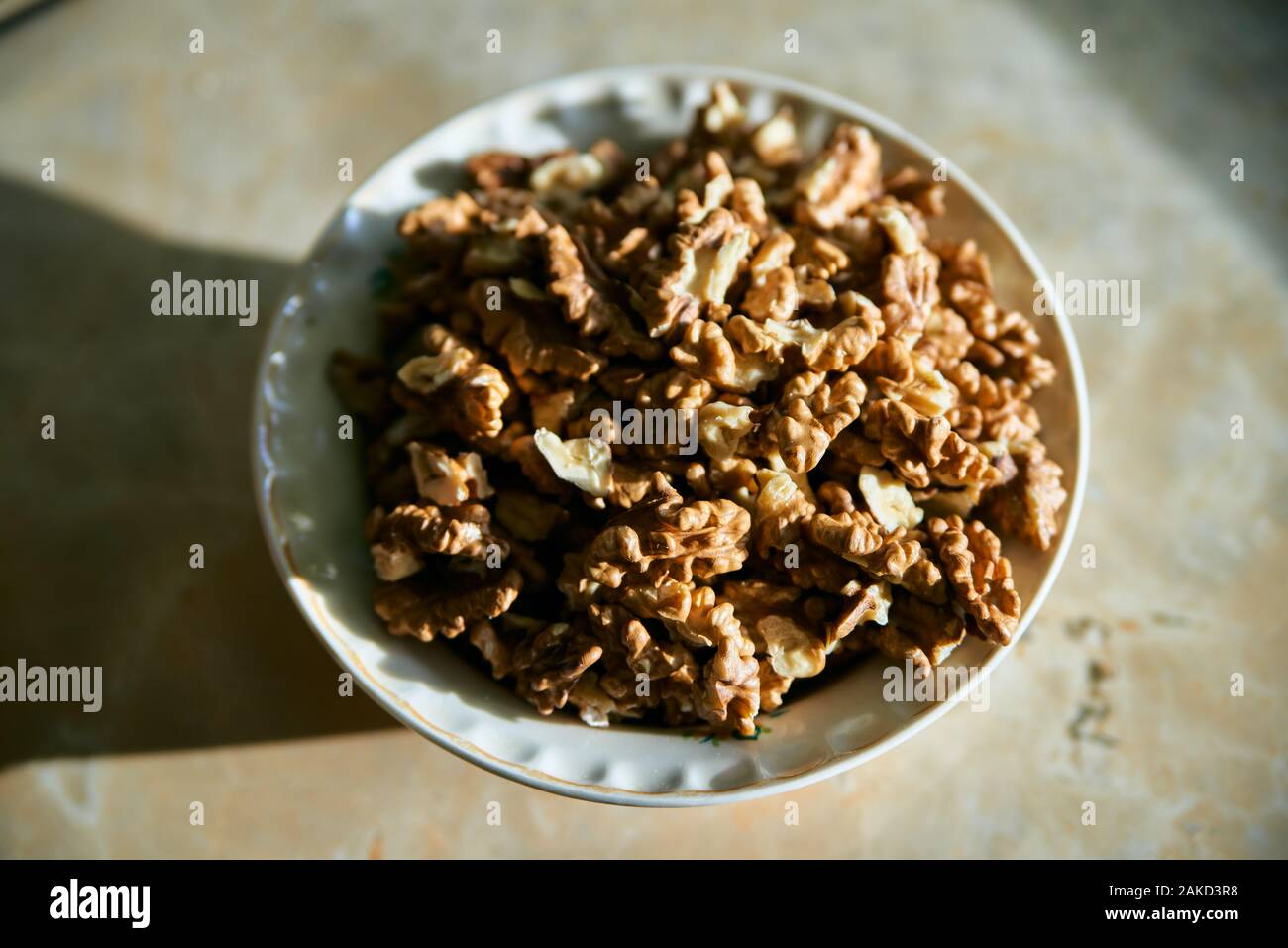 Top view peeled walnut hi-res stock photography and images - Alamy