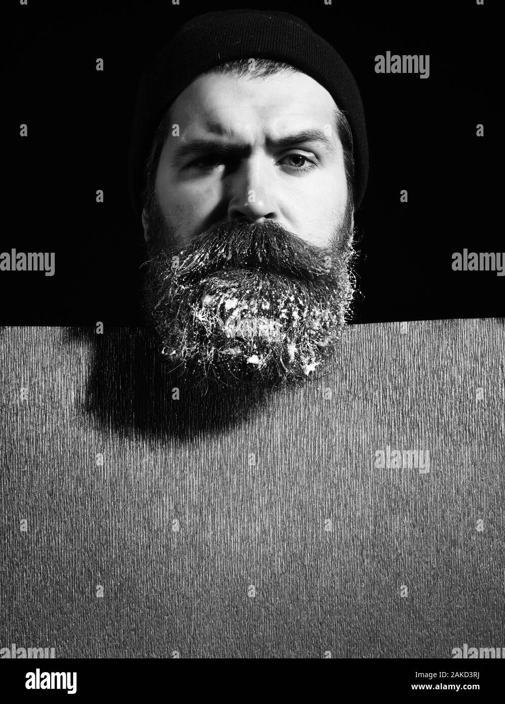 Man Frozen Face Frost Black and White Stock Photos & Images - Alamy