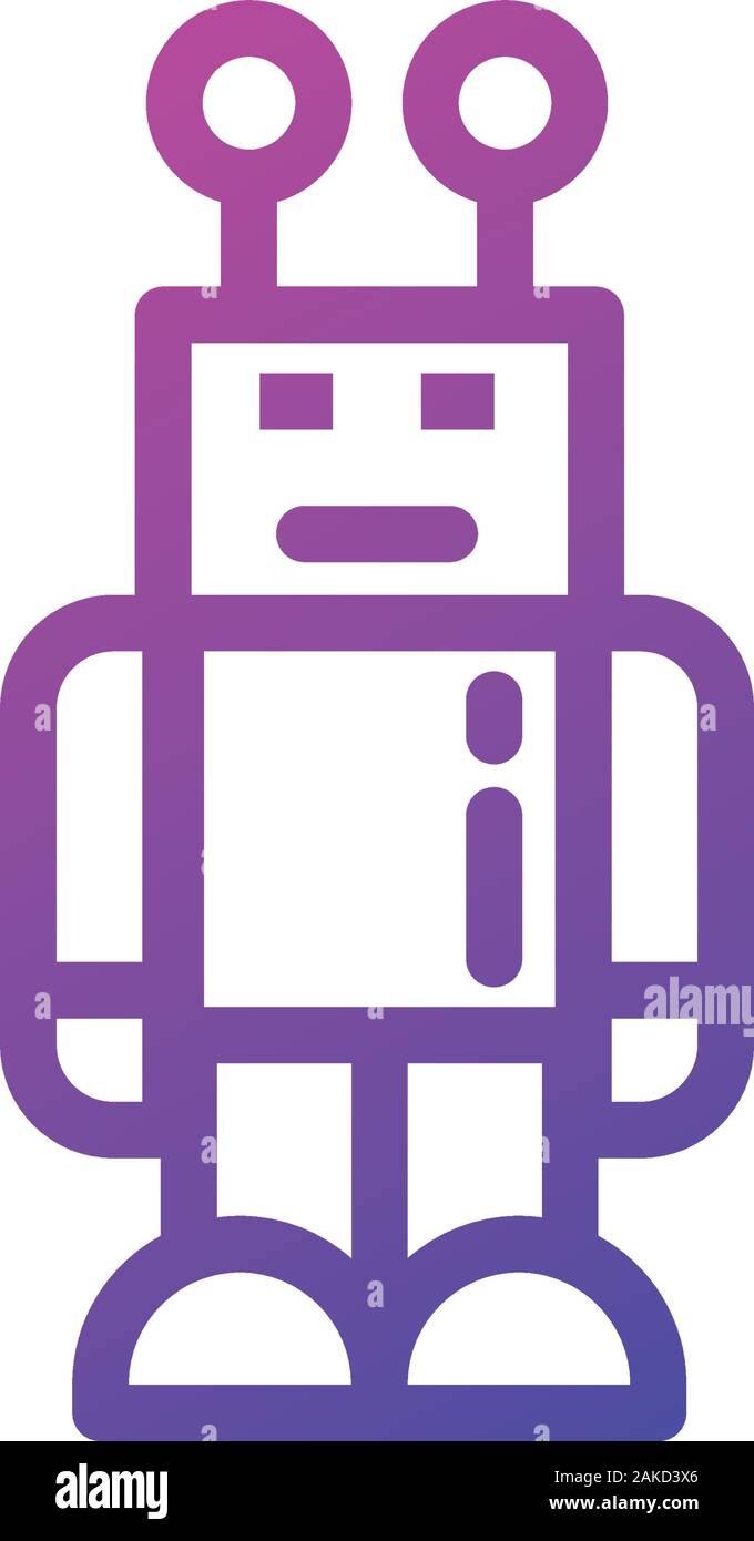 Robot cartoon of robotic technology futuristic toy future machine ...