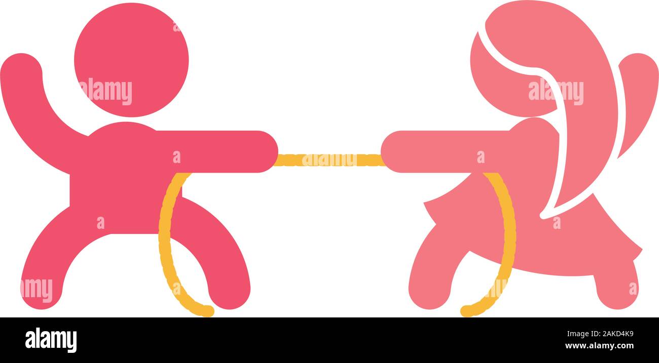 Avatar boy and girl with rope design, Kid childhood little people ...