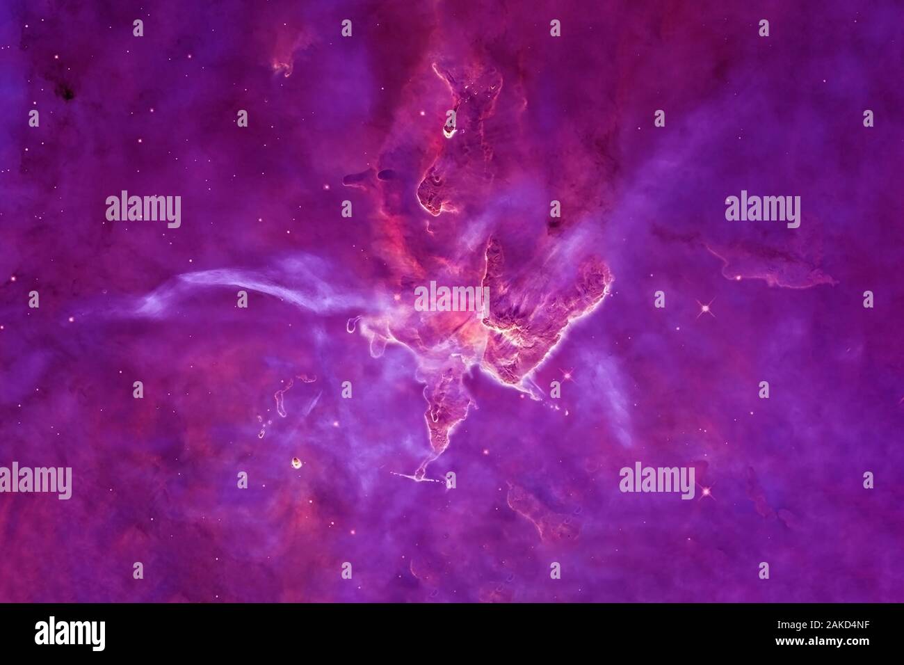 Violet nebula with unusual dense clouds. Elements of this image were ...