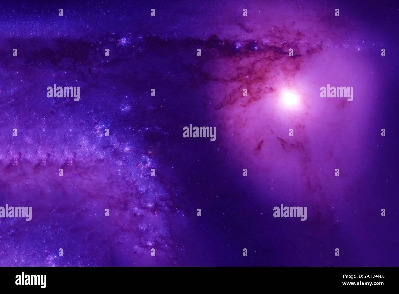 Violet nebula with a huge star. Elements of this image were furnished ...