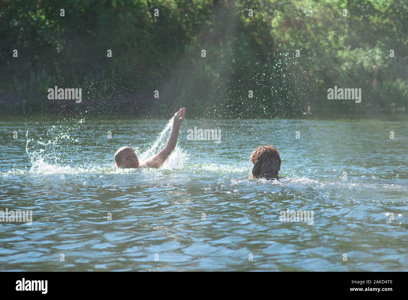 Boy sinking underwater in swimming hi-res stock photography and images ...