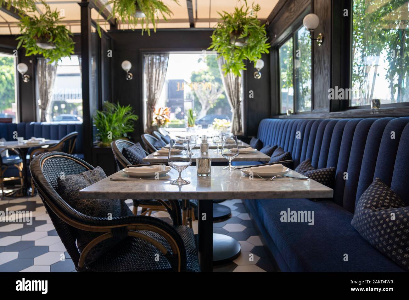 Restaurant dining area Stock Photo - Alamy