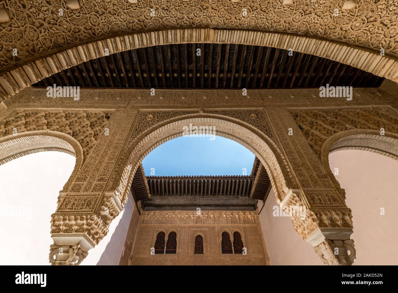 Arabic style architecture, building and art design in Alhambra Stock ...