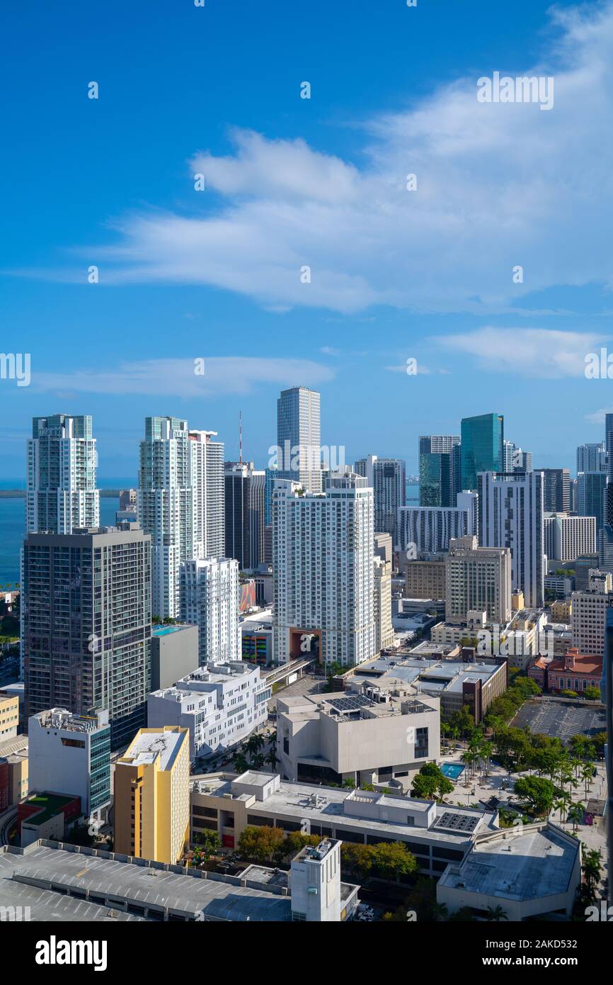 High Rise view of Miami skyline Stock Photo - Alamy