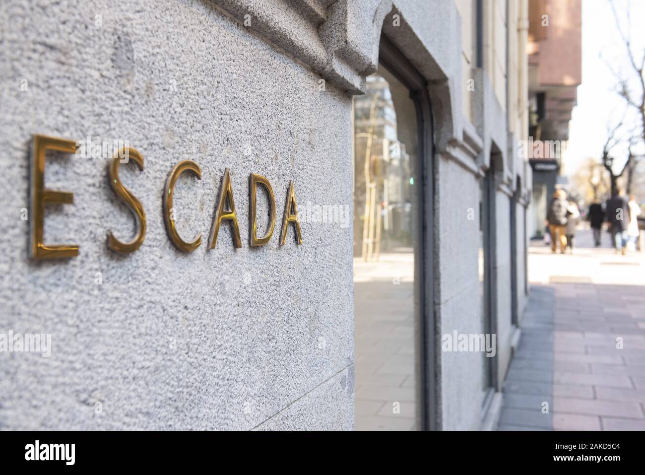 Spain. 1st Jan, 2020. German luxury women's clothing company Escada ...