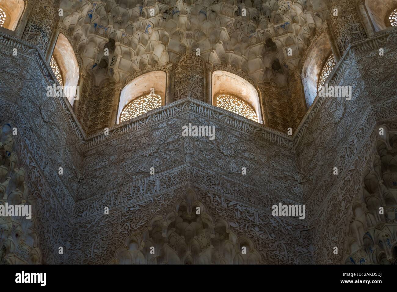 Arabic style architecture, building and art design in Alhambra Stock ...