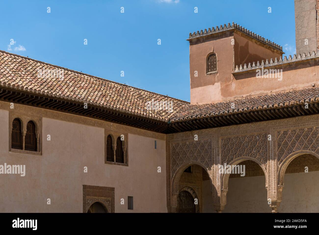 Arabic style architecture, building and art design in Alhambra Stock ...