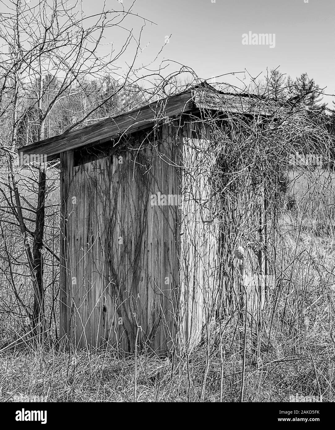 Rural outhouse Black and White Stock Photos & Images - Alamy