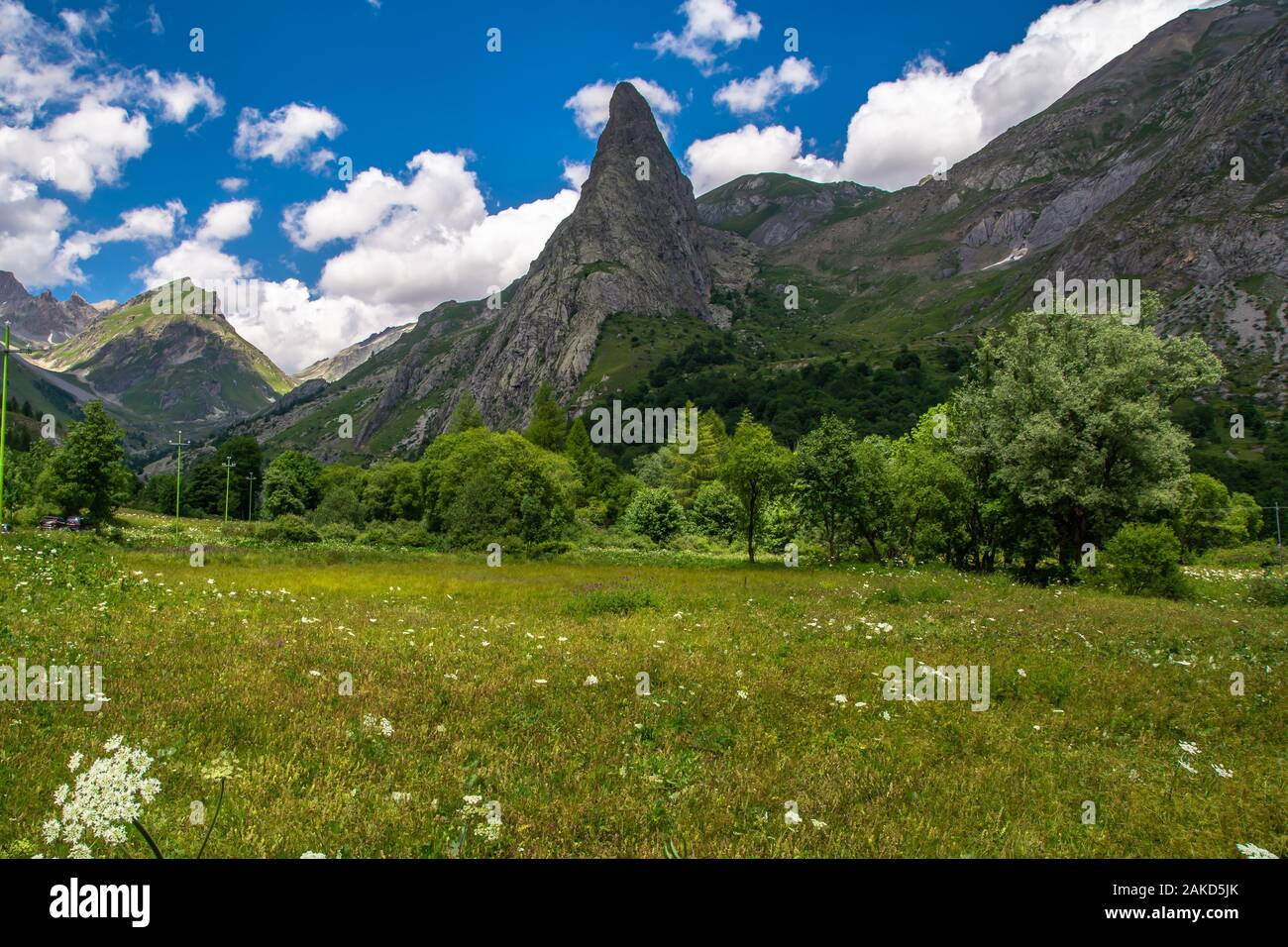 The upper Maira Valley, in the province of Cuneo, in southern Piedmont ...