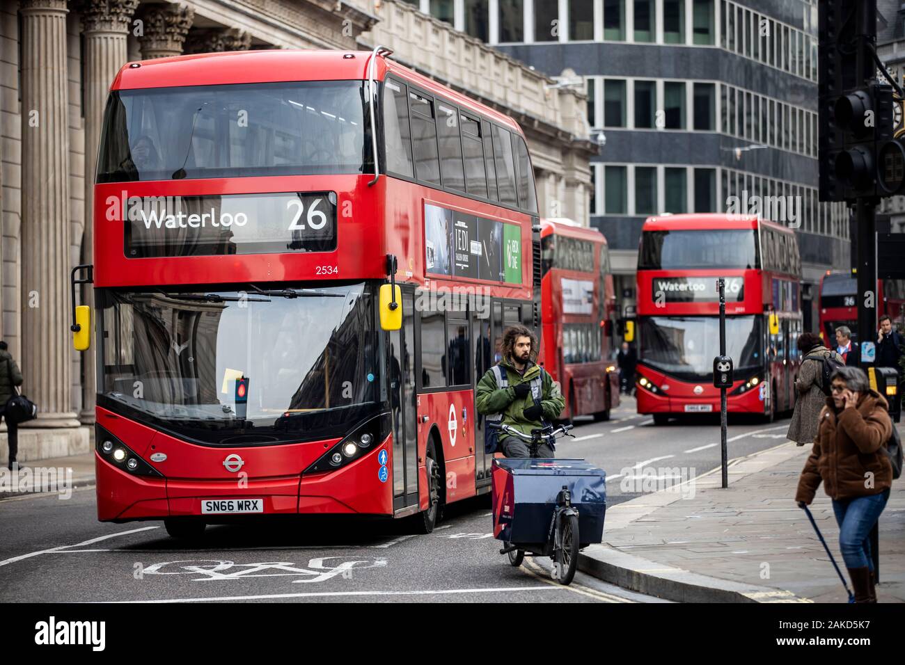 Double decker bus, London, Great Britain Stock Photo - Alamy