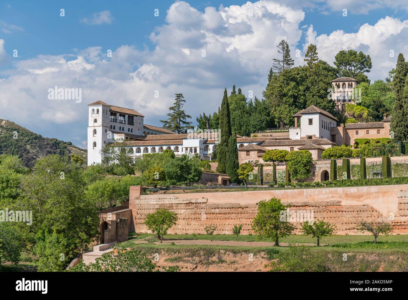 Arabic style architecture, building and art design in Alhambra Stock ...