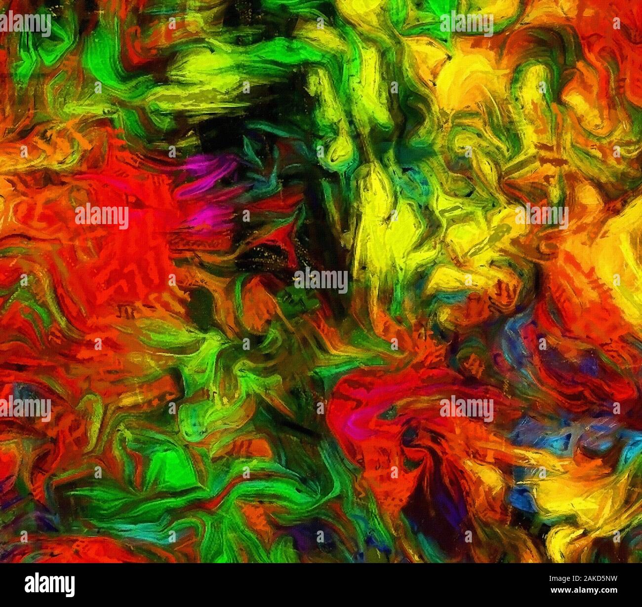 Vivid Colorful Abstract Painting. 3D rendering Stock Photo - Alamy
